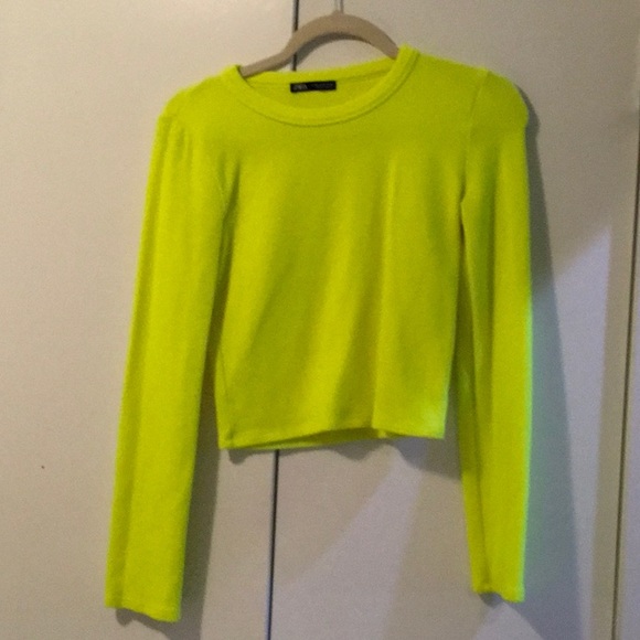 Zara | Sweaters | Zara Neon Sweater | Poshmark